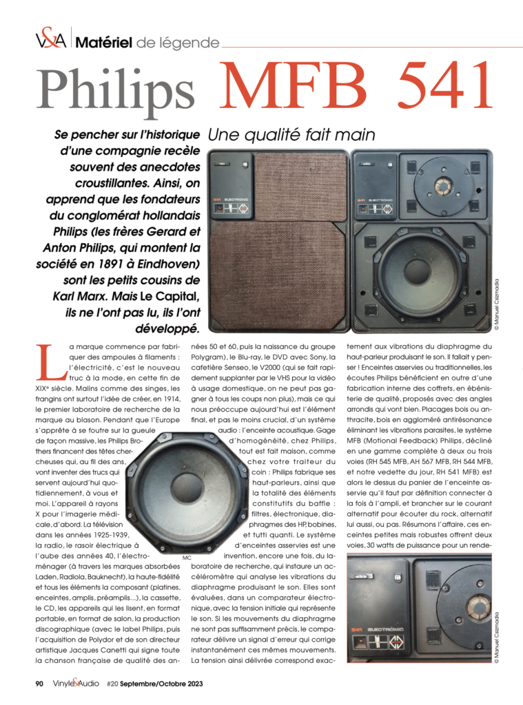 Matériel de légende : l’enceinte Philips MFB 541 – Vinyle & Audio – Le ...