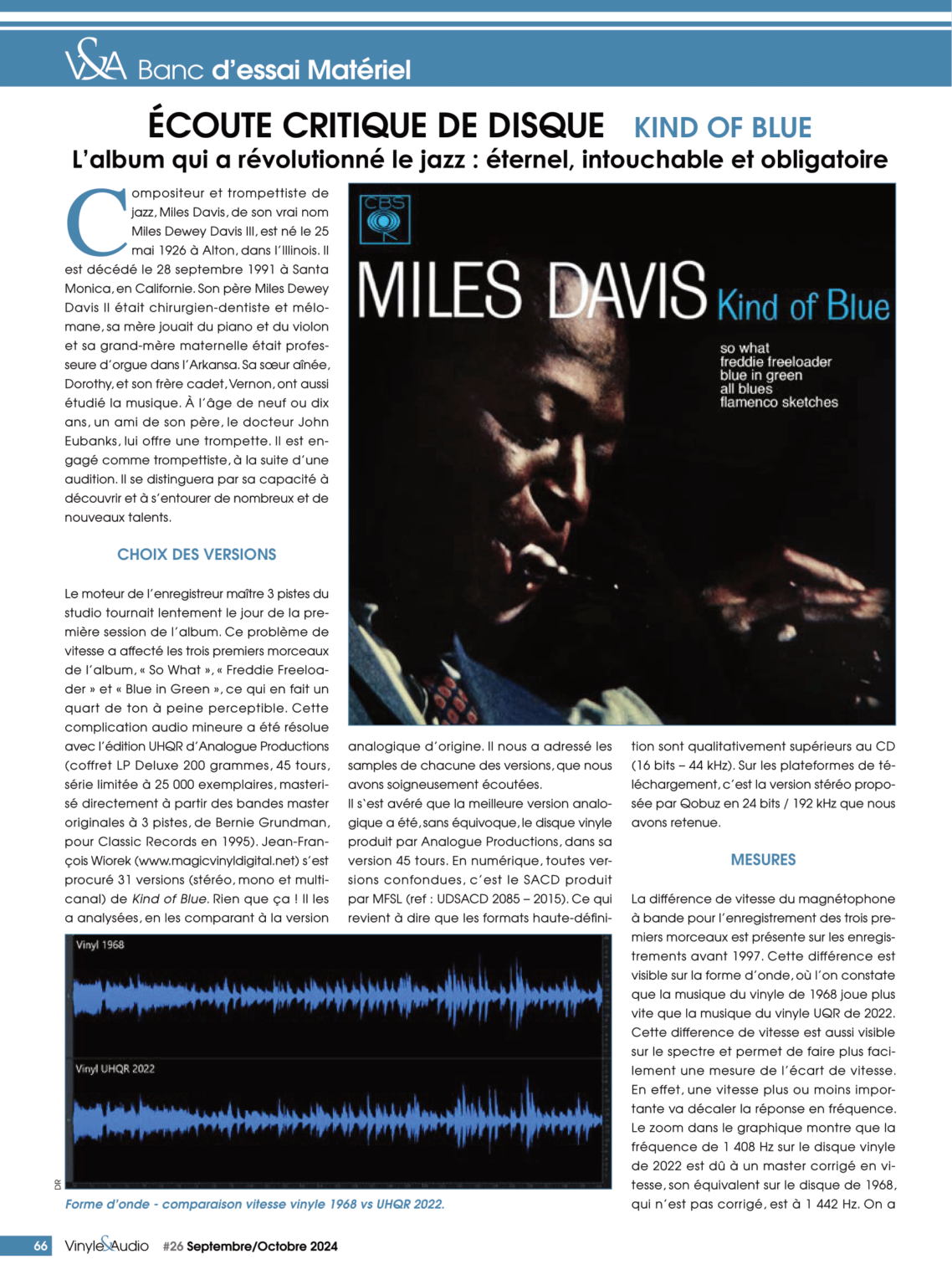 Ecoute critique de disque : Kind of Blue de Miles Davis – Vinyle ...