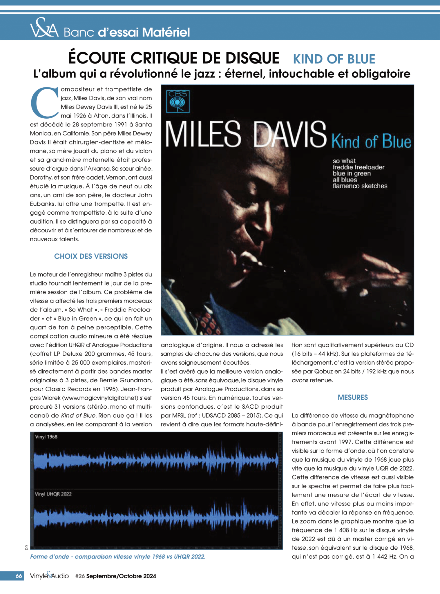 Ecoute critique de disque : Kind of Blue de Miles Davis – Vinyle ...