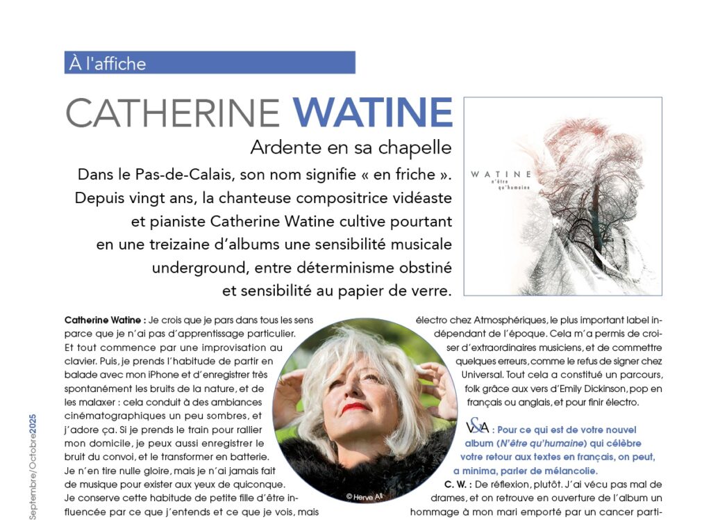 A l’affiche du n°32 : Catherine Watine – Vinyle & Audio – Le Magazine